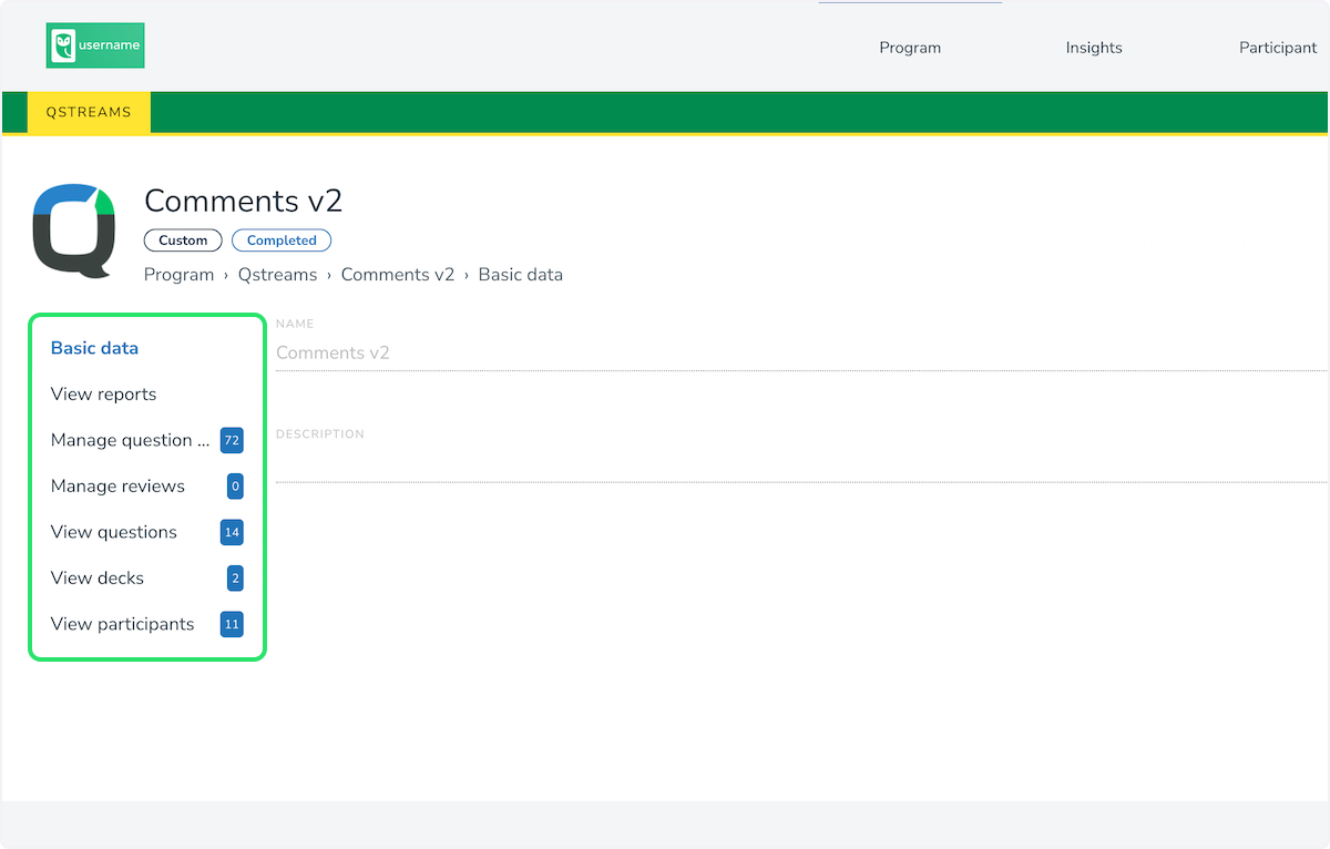 Reporting Manager Functionality – Qstream Support